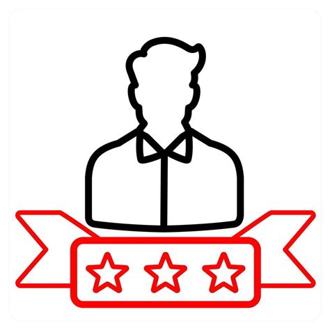 Best Employee Icon Concept In Red Line Color 65287854 Vector Art At