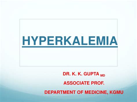 Ppt Hyperkalemia Powerpoint Presentation Free Download Id225007