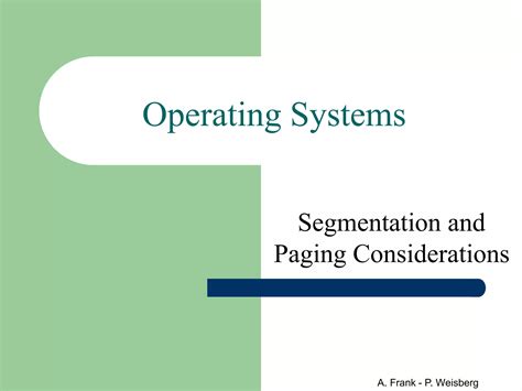 Segmentation And Paging Ppt