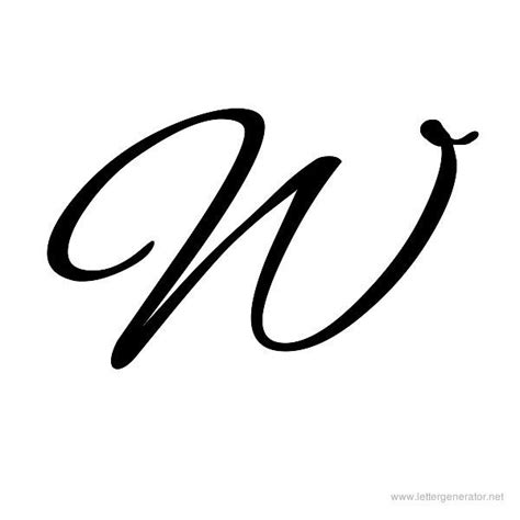 Cursive Letter W