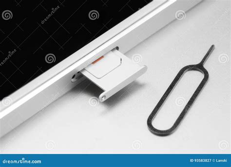 Inserting Nano SIM Stock Image Image Of Device Changing