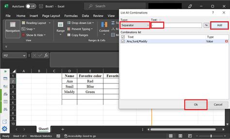How To Generate All Combinations Of 3 Or Multiple Columns In Excel