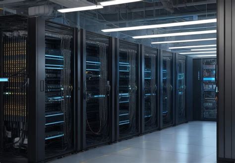 premium photo server room data center 3d rendering