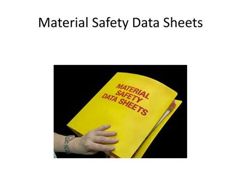 PPT Material Safety Data Sheets PowerPoint Presentation Free Download ID 3004623