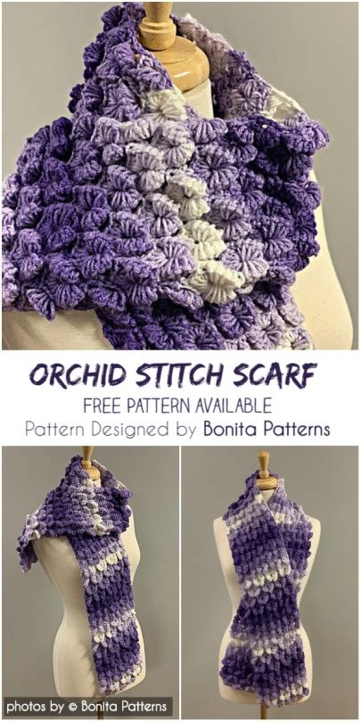 stunning orchid stitch scarf tumbex