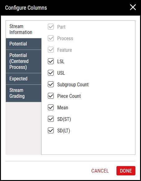 Managing Stream Analysis Tables