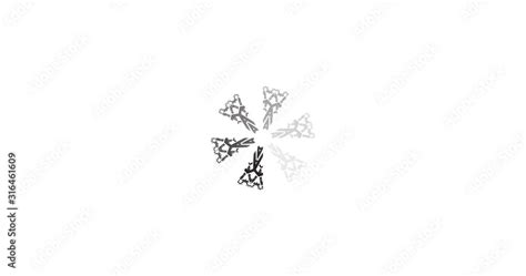 Simple Black Preloader With Mandala With White Background 4k Animation Of A Design Minimal