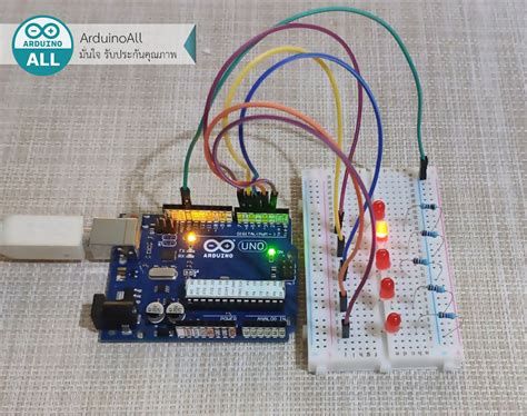 9 สอนใช้งาน Arduino สั่งงานให้โปรแกรมวนลูปทำซ้ำ ไฟ Led วิ่ง Arduinoall ขาย Arduino ซื้อ