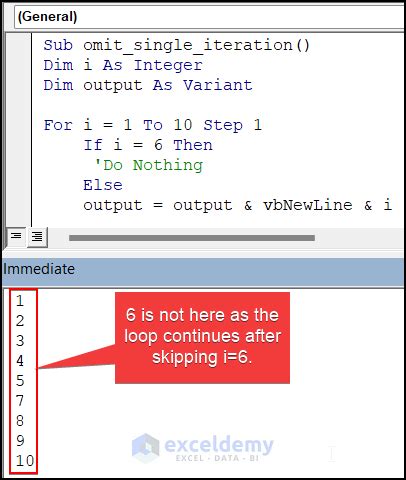 How To Continue Excel Vba For Loop With Examples