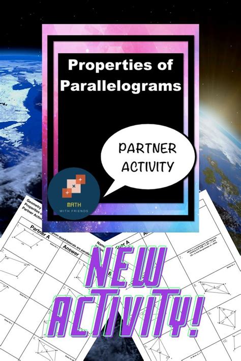 Geometry Properties Of Parallelograms Partner Worksheet Answer Key Printable Word Searches