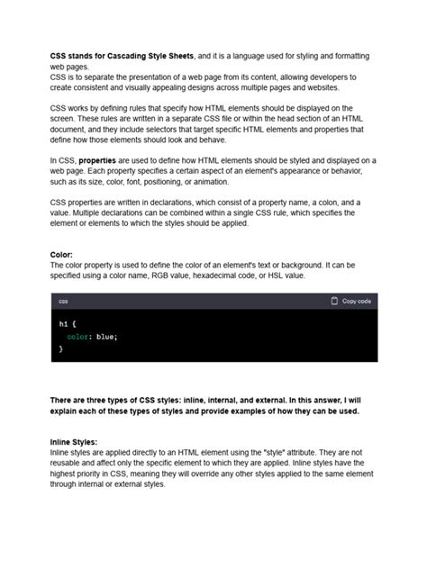 01 Introduction To Css Download Free Pdf Html Element Cyberspace