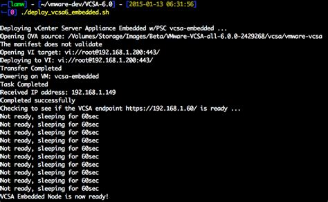 ultimate automation guide to deploying vcsa 6 0 part 1 embedded node