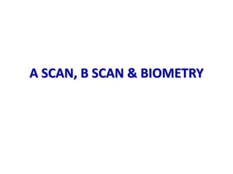 Biometry Pptx Eye And Vision Conditions Diseases And Conditions