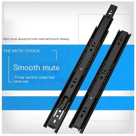 2pcs Drawer Slide Soft Close Keyboard Drawer Slide For Desk Drawer Rail Heavy Duty Drawer