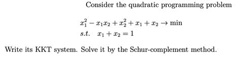 Solved Consider the quadratic programming problem x cỷ Chegg
