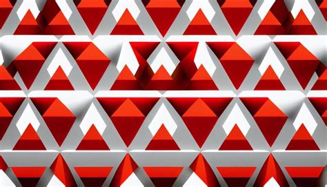 Premium Ai Image Generative Ai Symmetrical Geometric Pattern In Red And White