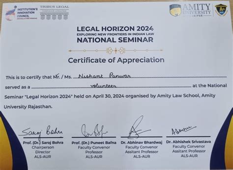 Nishant Panwar On Linkedin Legalhorizon2024 Amitylawschool Volunteerexperience