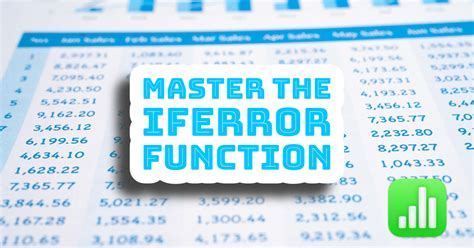 Mastering The Iferror Function In Apple Numbers Handle Errors With