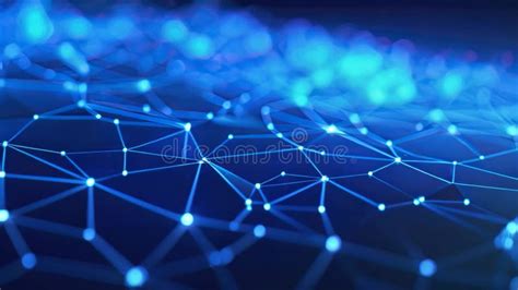 3d Rendering Of Abstract Blue Background With Connecting Dots And Lines Abstract Blue