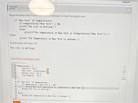 Solved Retype The Below Code Fix The Indentation As