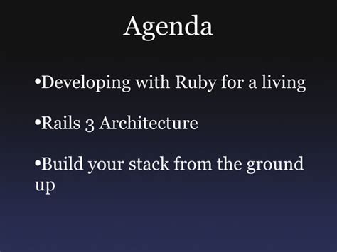 Ruby Software Architecture Ppt