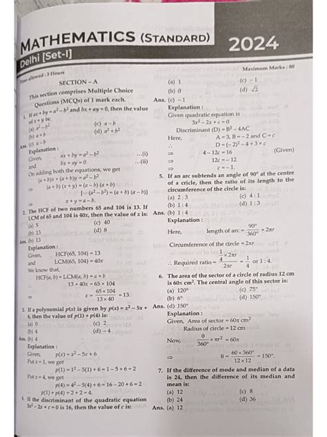 Maths Standard 2 Pdf