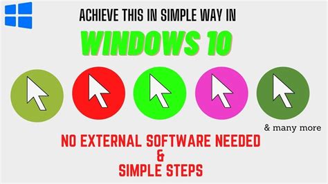 Colorful Circle Around Mouse Pointer Windows No External Software EASIST WAY YouTube