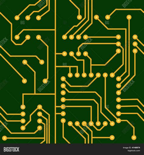 Seamless Electronic Vector Photo Free Trial Bigstock