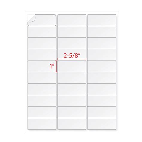 1 X 2 5 8 Label Template