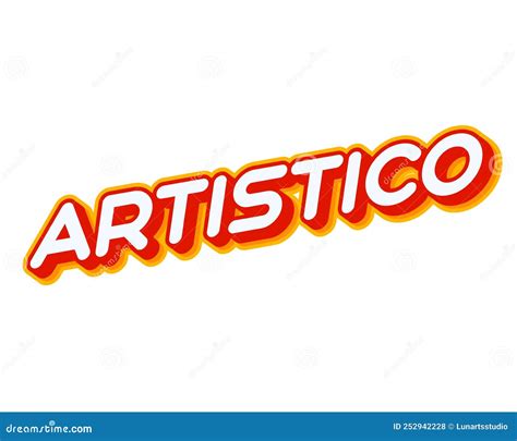 Artistico Lettering Isolated On White Colourful Text Effect Design Vector Artist Phrase Text