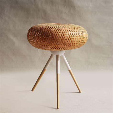 A0002竹编台灯 竹灯 日式台灯 北欧风格 现代简约 十竹九造原创木灯