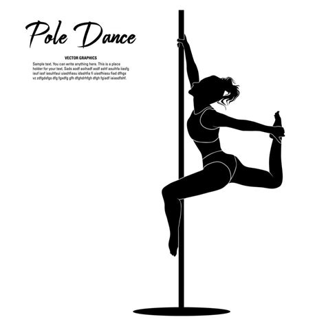 Sexy Girl Hanging From Pole Isolated On White Background Vector Illustration Vector