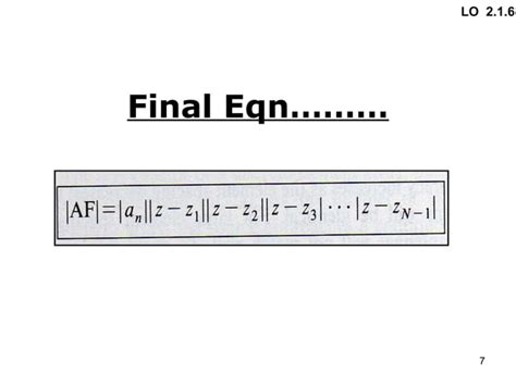 2 1 6 BEAM PATTERN SYNTHESIS OF ANTENNA Ppt
