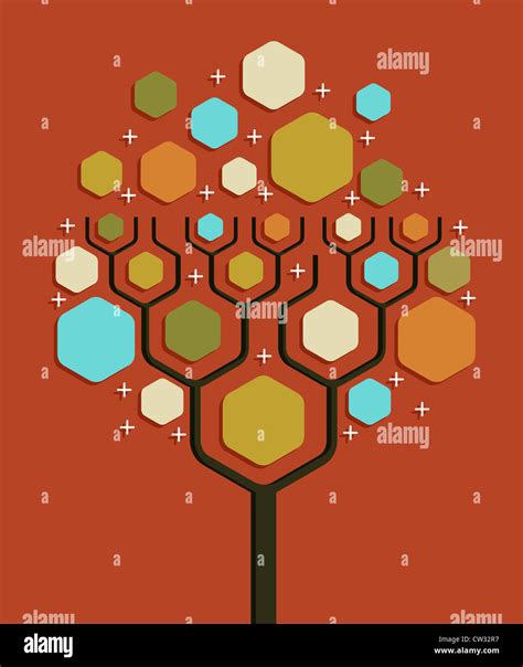 Social Network Tree Business Blank Diagram Layout Vector Illustration Layered For Easy