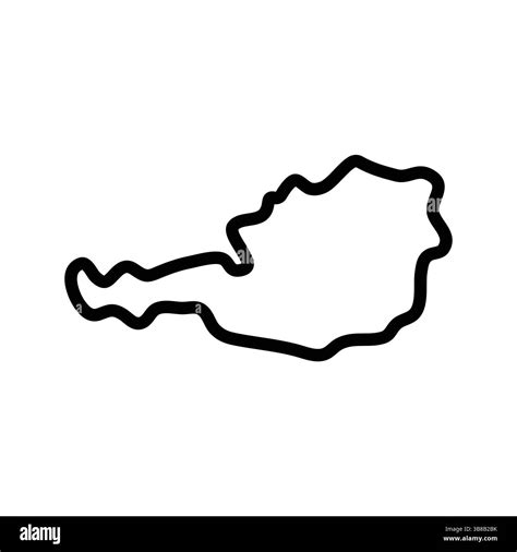 Austria Map Icon Austria Outline Map Simple Icon Design Vector
