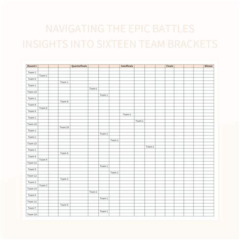 Free Tournament Structure Templates For Google Sheets And Microsoft Excel Slidesdocs