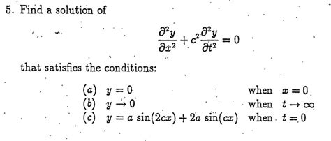 Solved Find A Solution Of Partial Differential Partial Chegg