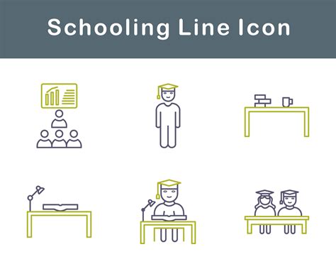 Schooling Vector Icon Set 20708988 Vector Art At Vecteezy