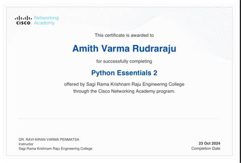 Python Cisconetworkingacademy Programming Achievement Learning