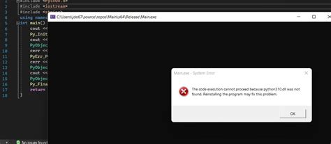 Solved I Am Trying To Intergrate C And Python In Visual Chegg Com