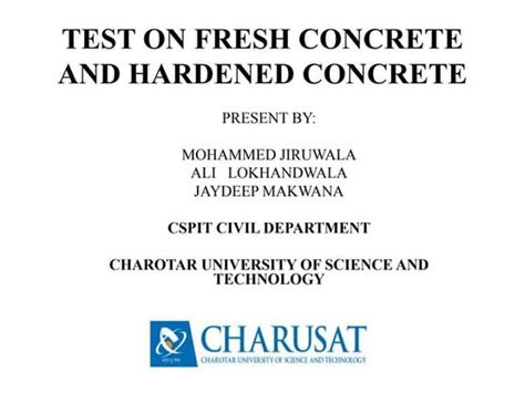 Concrete Cube Casting And Testing Pptx
