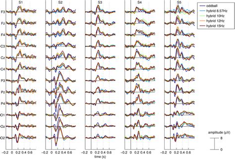 Average Erp Responses To The Target Stimuli Erps Are Shown For A