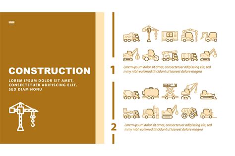 Construction Vehicle Landing Header Vector By Sevector Thehungryjpeg