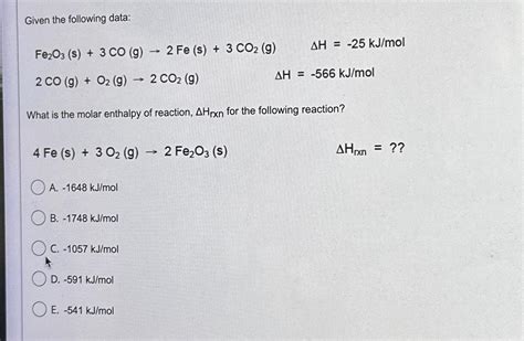 Solved Given The Following