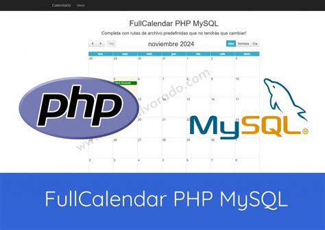 Fullcalendar Con Php Y Mysql Sistemas Web