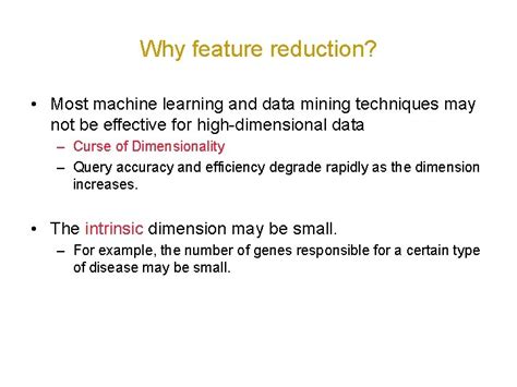 Feature Reduction Algorithms What Is Feature Reduction Feature