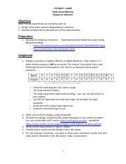 CSE4010Lab02 Pdf CSE 4010 Lab02 Finite State Machine Sequence