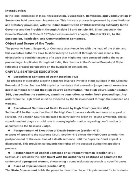 Execution Perfect Notes Pdf Pardon Sentence Law