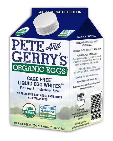Pete And Gerrys Organic Eggs Liquid Egg Whites Organic Carton 16 Oz