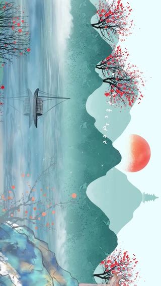 空灵 幽静 山水画风景手机动态壁纸 风景手机壁纸下载 元气壁纸